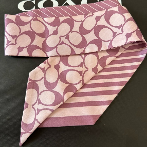 Coach | Accessories | Coach Signature Print Skinny Scarf | Poshmark